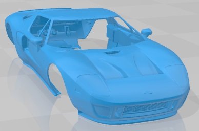 GT 2005 Printable Body Car 3D Print Model in Automotive 3DExport