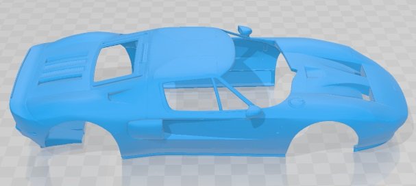GT 2005 Printable Body Car 3D Print Model in Automotive 3DExport