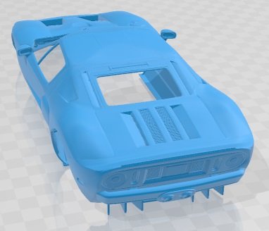 GT 2005 Printable Body Car 3D Print Model in Automotive 3DExport