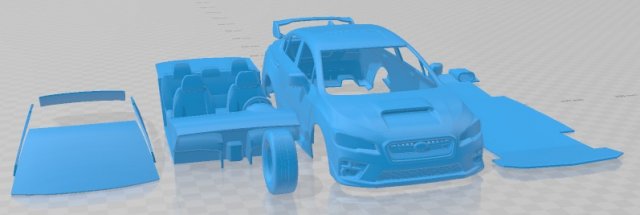 Subaru Impresa WRX STI 2015 Printable Car 3D Print Model in Automotive ...