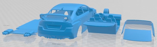 Subaru Impresa WRX STI 2015 Printable Car 3D Print Model in Automotive ...