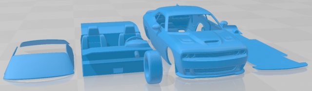 Dodge Challenger SRT Hellcat Supercharged LC 2015 Printable Car Modello di stampa 3D in ...