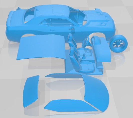 Dodge Challenger SRT Hellcat Supercharged LC 2015 Printable Car 3D ...