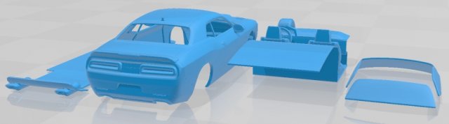 Dodge Challenger SRT Hellcat Supercharged LC 2015 Printable Car 3D ...