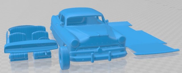 Hudson Hornet 2 Door 1954 Printable Car 3D Print Model in Automotive ...