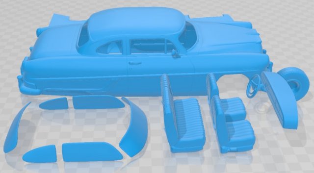 Hudson Hornet 2 Door 1954 Printable Car 3D Print Model in Automotive ...