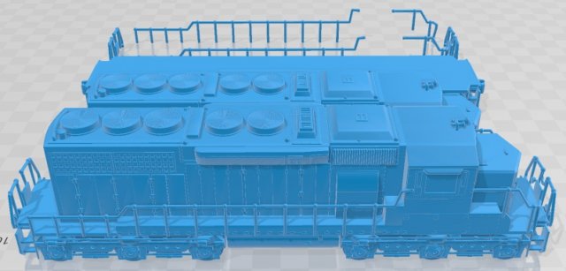 EMD SD40-2 Locomotive Printable 3D Print Model in Automotive 3DExport
