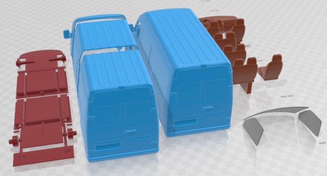 Mercedes Benz Sprinter 2000 Printable Van 3D Print Model in Automotive ...