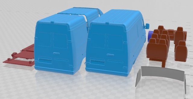 Mercedes Benz Sprinter 2000 Printable Van 3D Print Model in Automotive ...