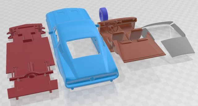 Mustang Fastback 1967 Printable Car 3D Print Model in Automotive 3DExport