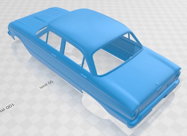 Falcon 1960 Printable Body Car 3D Print Model in Automotive 3DExport