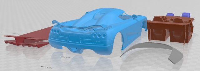 Koenigsegg Trevita CCXR 2010 Printable Car 3D Print Model in Automotive ...