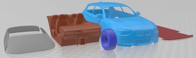 M135i 3doors 2013 Printable Car 3D Print Model in Automotive 3DExport