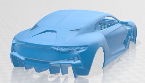 DS E Tense 2016 Printable Body Car 3D Print Model in Automotive 3DExport