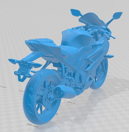 Yamaha R15 2020 Printable Motorbike 3D Print Model in Automotive 3DExport
