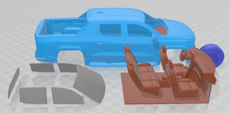 Chevrolet Silverado EV WT Printable Car 3D Print Model in Automotive ...