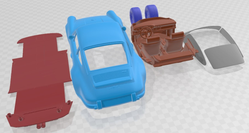 Porsche 911 Classic Printable Car 3D Print Model in Automotive 3DExport