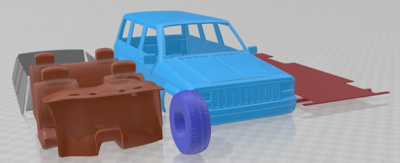 Jeep Cherokee XJ 2000 Printable Car 3D Print Model in Automotive 3DExport