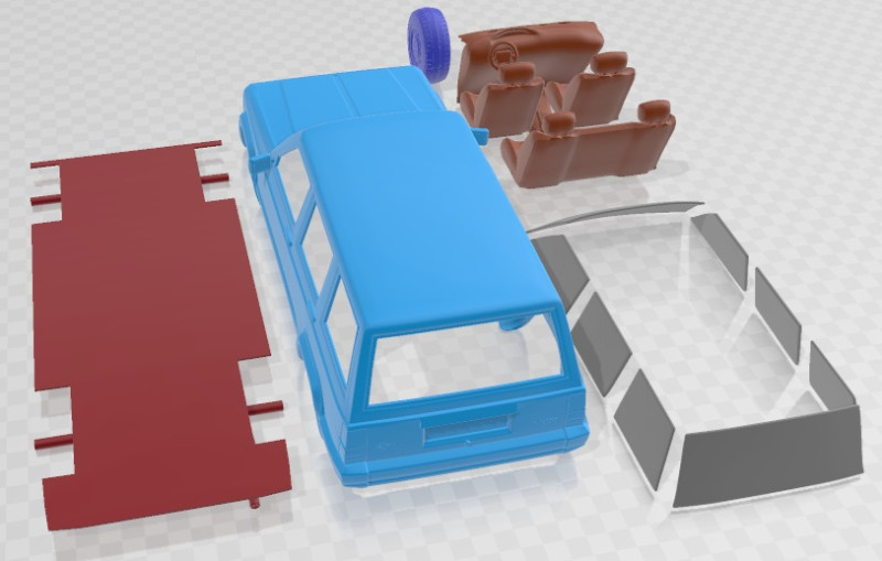 Jeep Cherokee XJ 2000 Printable Car 3D Print Model in Automotive 3DExport