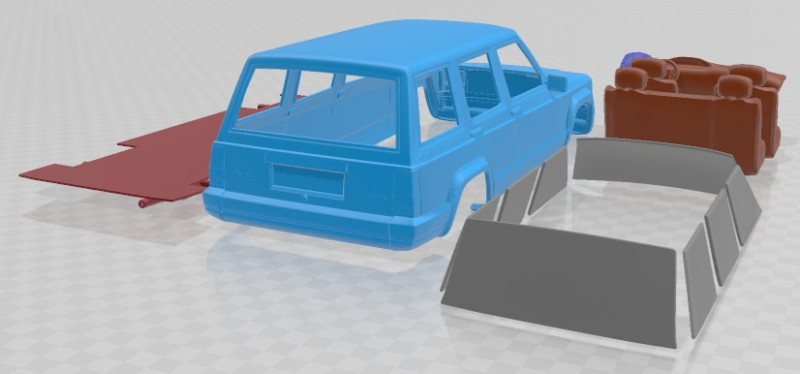 Jeep Cherokee XJ 2000 Printable Car 3D Print Model in Automotive 3DExport