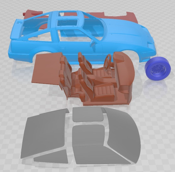 Nissan 300ZX Turbo 1983 Printable Car 3D Print Model in Automotive 3DExport