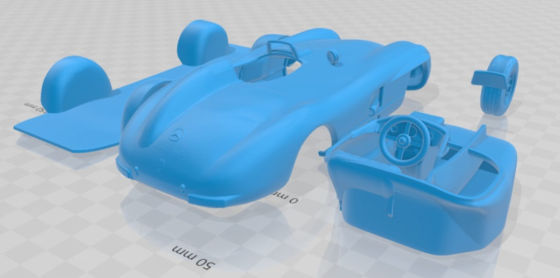 Mercedes Benz 300 SLR 1955 Printable Car 3D Print Model in Automotive ...