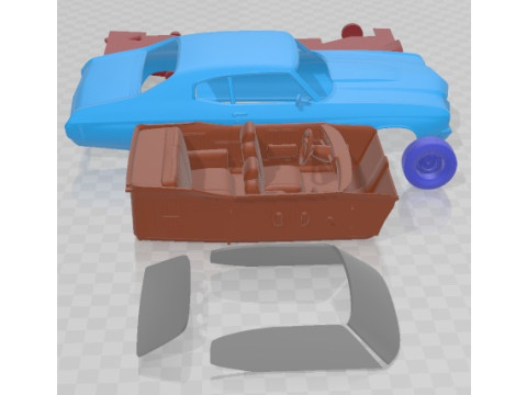 Mobil Cetak Chevrolet Chevelle SS 1970 Model Cetak 3D in Otomotif ...