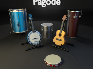 Banjo 3D Model in Other 3DExport