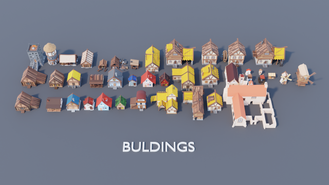 Village asset pack 3D Model in Game Assets 3DExport