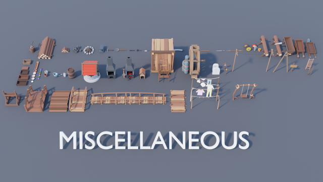 Village asset pack 3D Model in Game Assets 3DExport