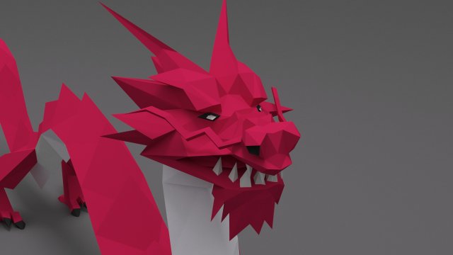 Dragon low poly 3D Model in Other 3DExport