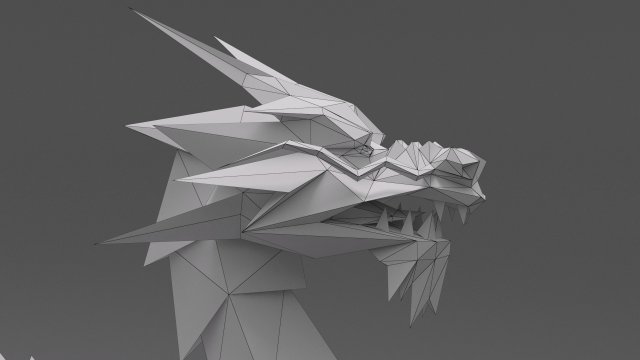 Dragon low poly 3D Model in Other 3DExport