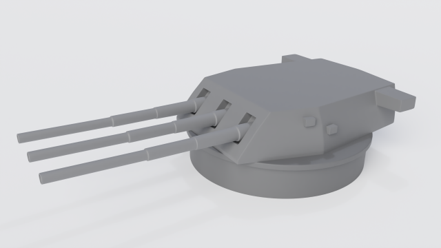 16-inch turret 3D Model in Battleship 3DExport