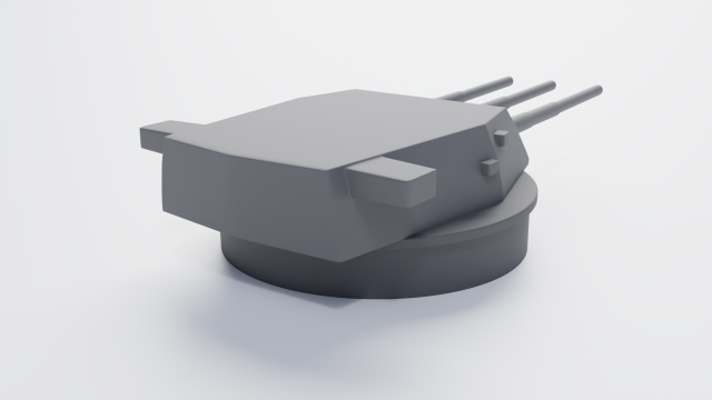 16-inch turret 3D Model in Battleship 3DExport