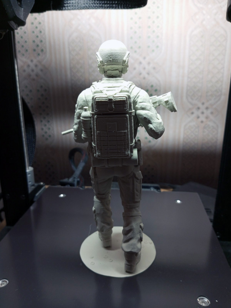 Military man with an assault rifle Fn Scar L 3D Print Model in ...