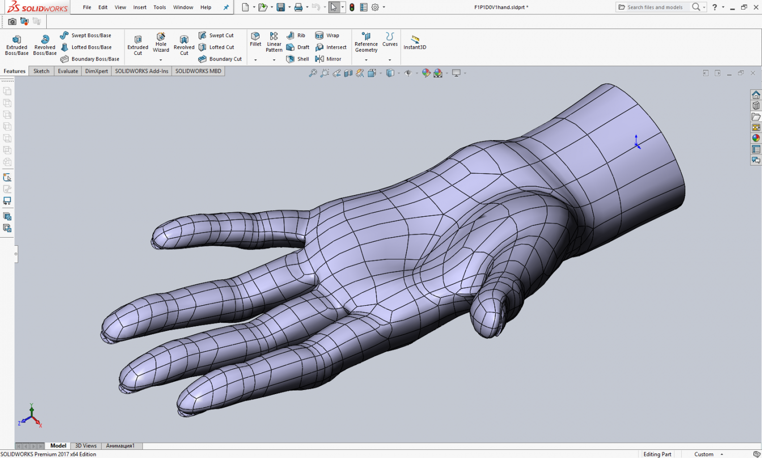 CAD-friendly Casual Woman Hand Model F1P1D0V1hand 3D Model in Woman ...