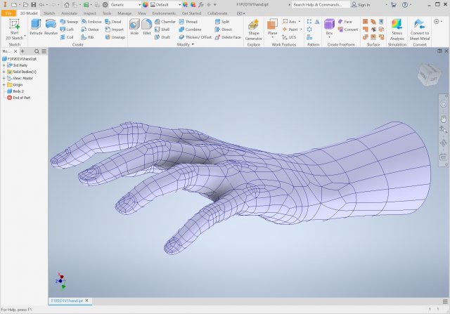 cad-friendly casual woman hand model f1p2d1v1hand 3D Model in Anatomy ...