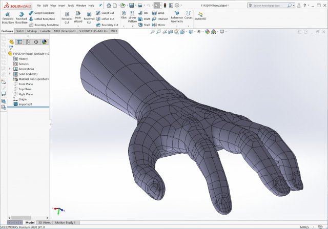 cad-friendly casual woman hand model f1p2d1v1hand 3D Model in Anatomy ...