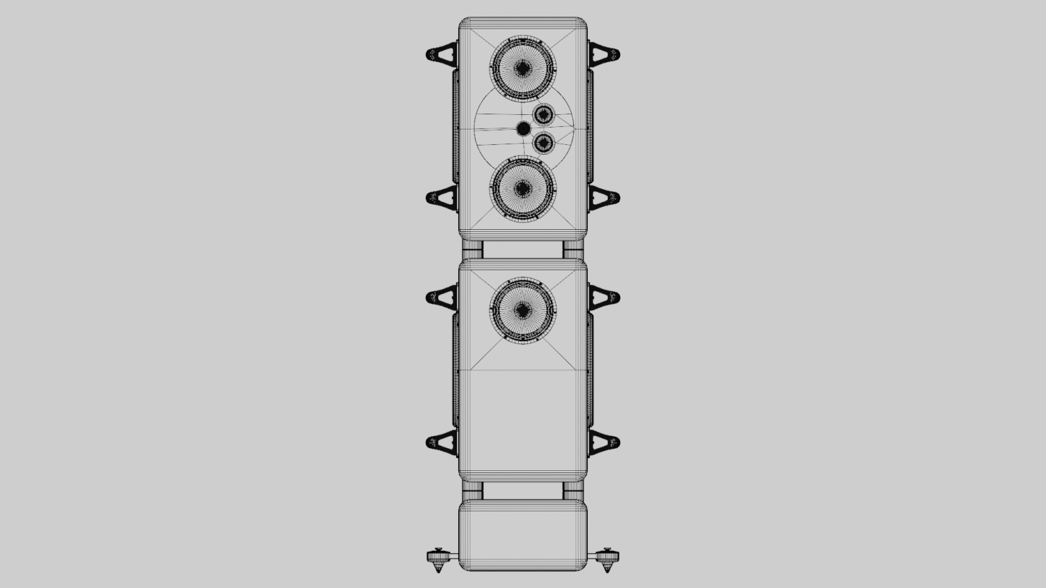 Speaker Tower Audio System 3D Model in Audio 3DExport