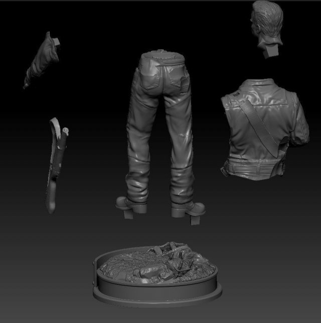 terminator 2 judgment day 3D Print Model in Figurines 3DExport