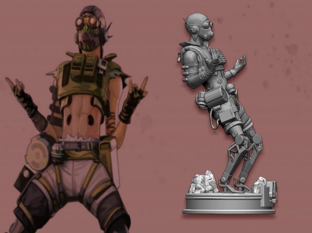 octane from apex legends 3D Print Model in Figurines 3DExport