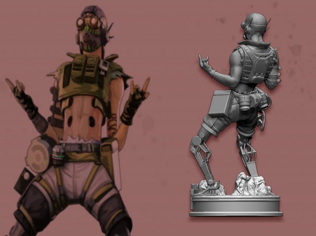 octane from apex legends 3D Print Model in Figurines 3DExport
