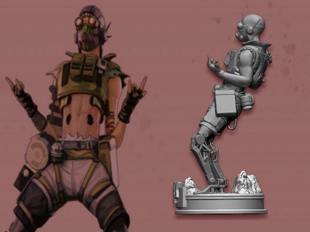 octane from apex legends 3D Print Model in Figurines 3DExport