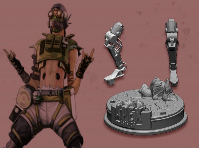 octane from apex legends 3D Print Model in Figurines 3DExport