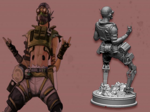 octane from apex legends 3D Print Model in Figurines 3DExport