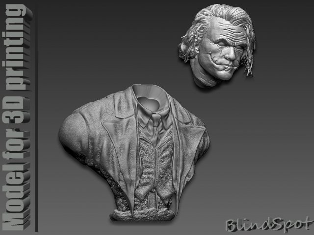Joker 3D Print Model in Figurines 3DExport