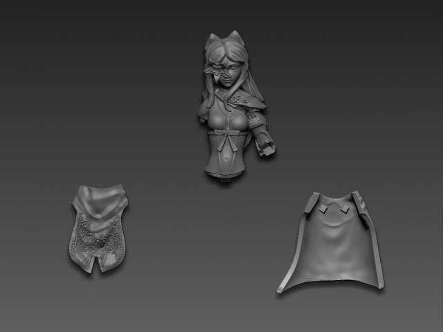 Zero Drakengard 3D Print Model in Woman 3DExport