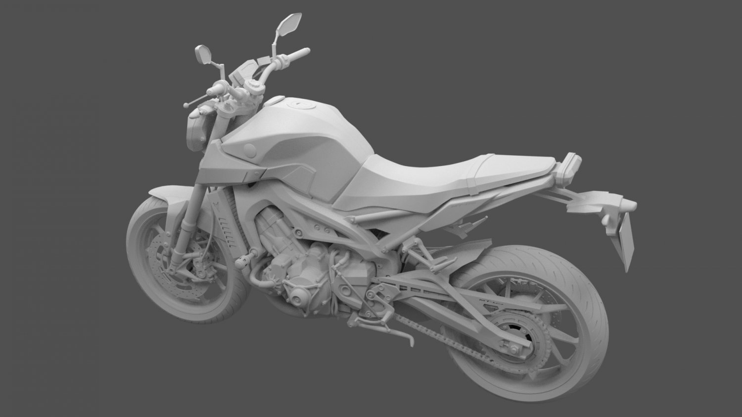 Yamaha MT-09 3D Model in Motorcycle 3DExport