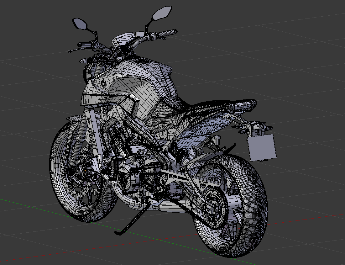 Yamaha MT-09 3D Model in Motorcycle 3DExport