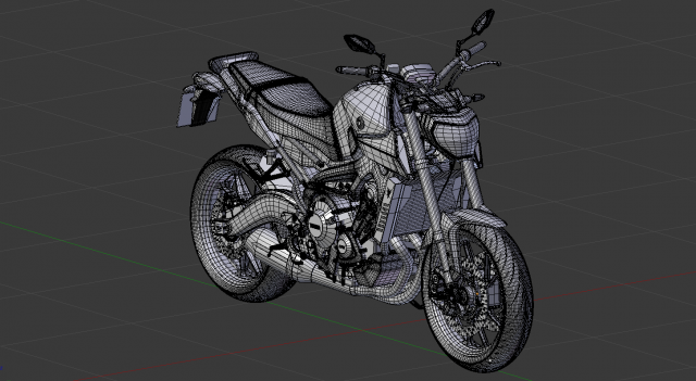yamaha mt-09 3D Model in Motorcycle 3DExport